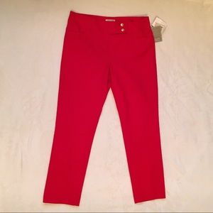 Madison | Pants & Jumpsuits | Adorable Red Hot Double Button Capri ...